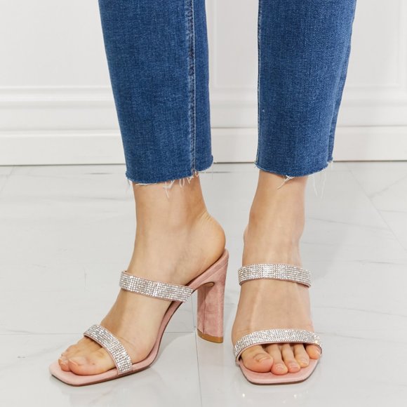 Melody | Shoes | Mmshoes Leave A Little Sparkle Rhinestone Block Heel ...